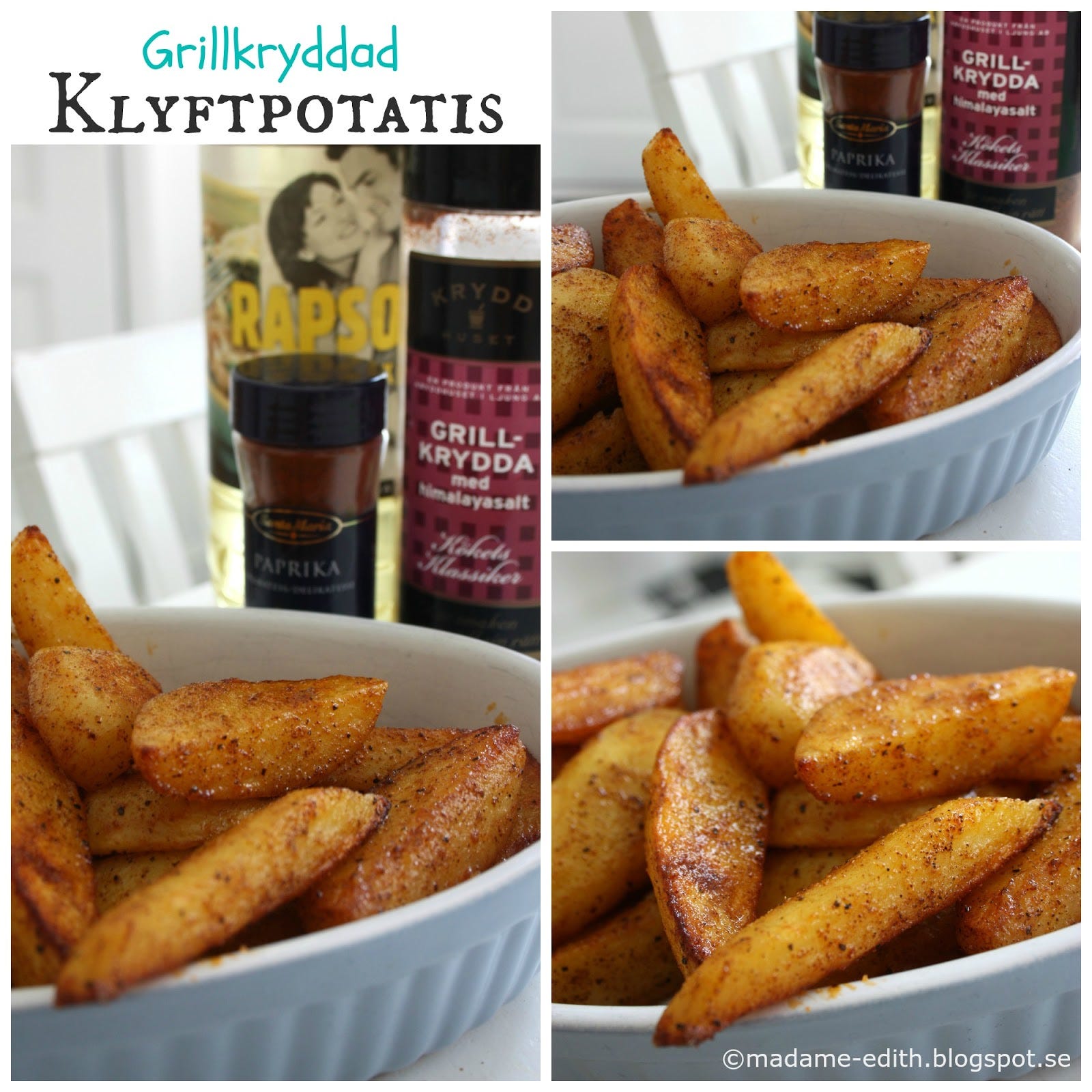 Grillkryddad klyftpotatis | Madame Edith | Allt om Mat