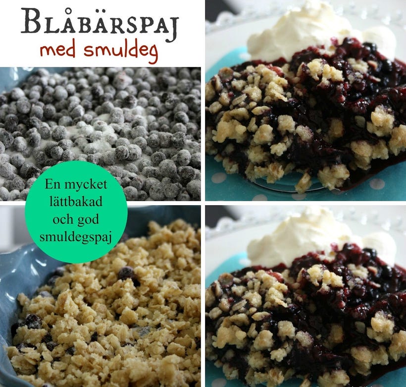 Min godaste blåbärspaj med smuldeg | Madame Edith | Allt om Mat
