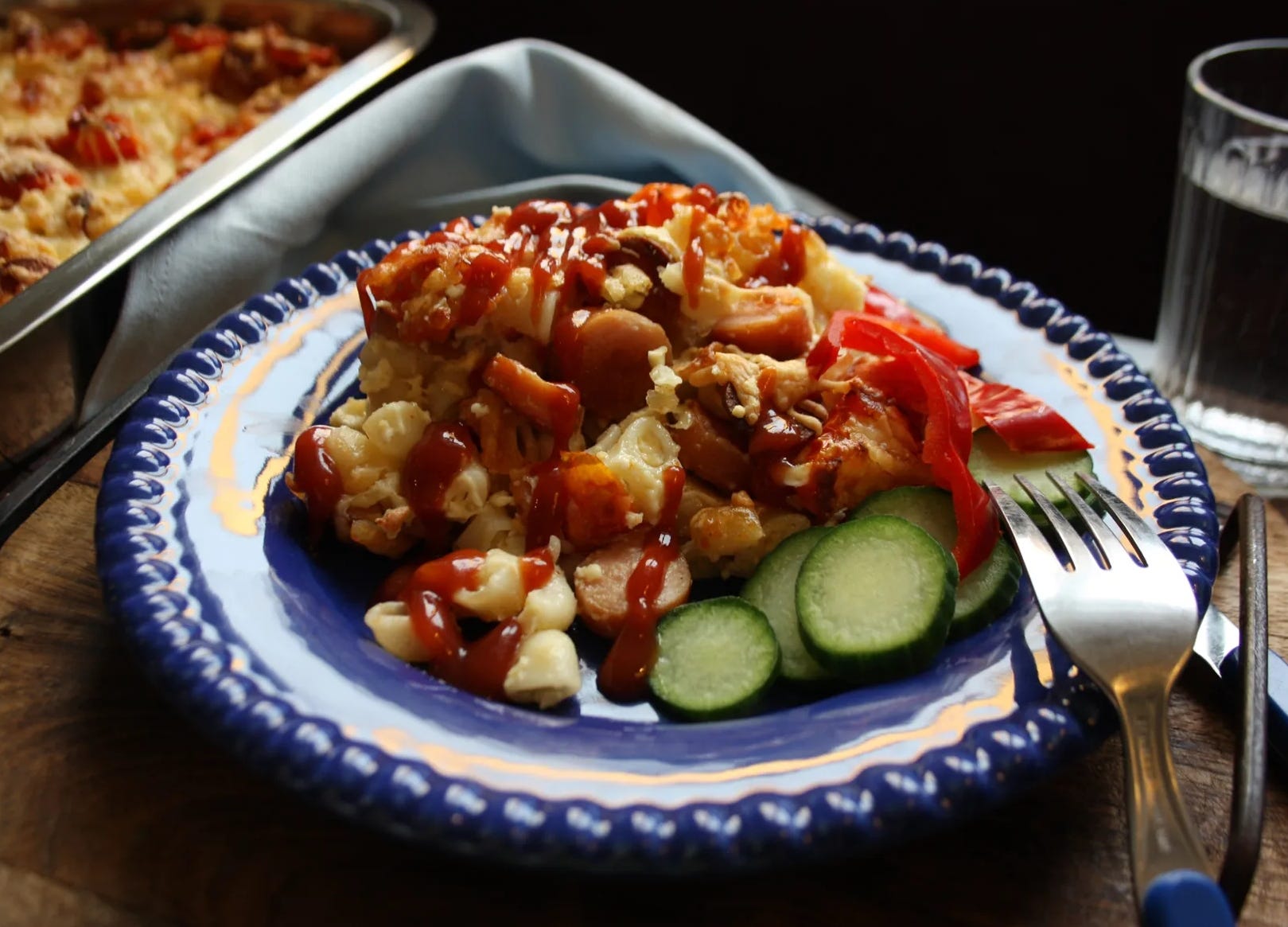 Makaronipudding med korv | Madame Edith | Allt om Mat