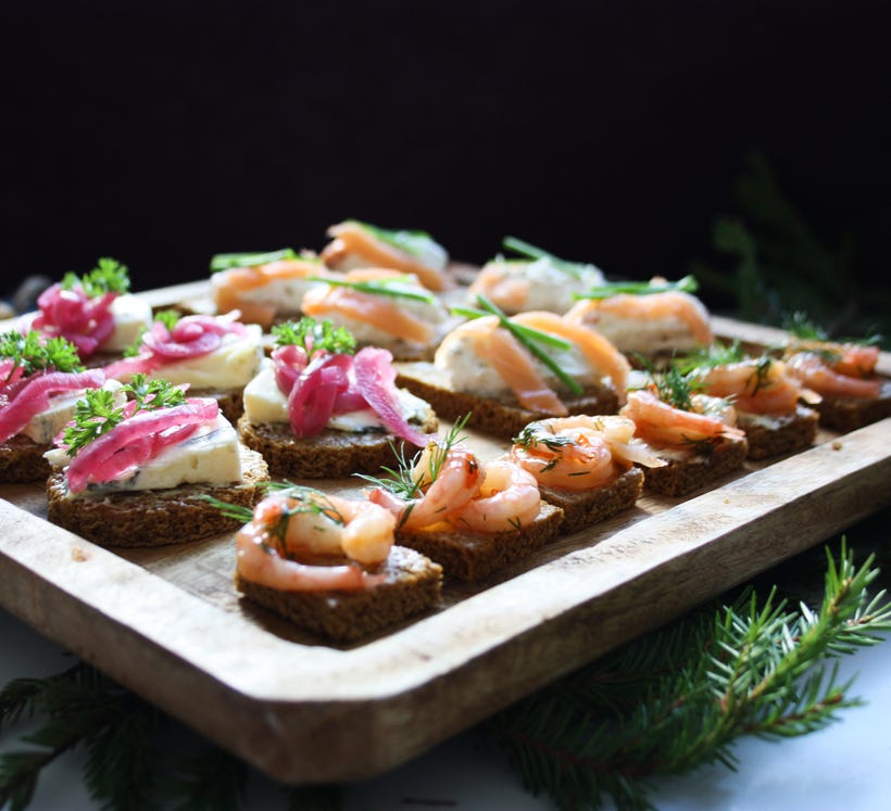 Goda snittar med räkor till mingel | Madame Edith | Allt om Mat