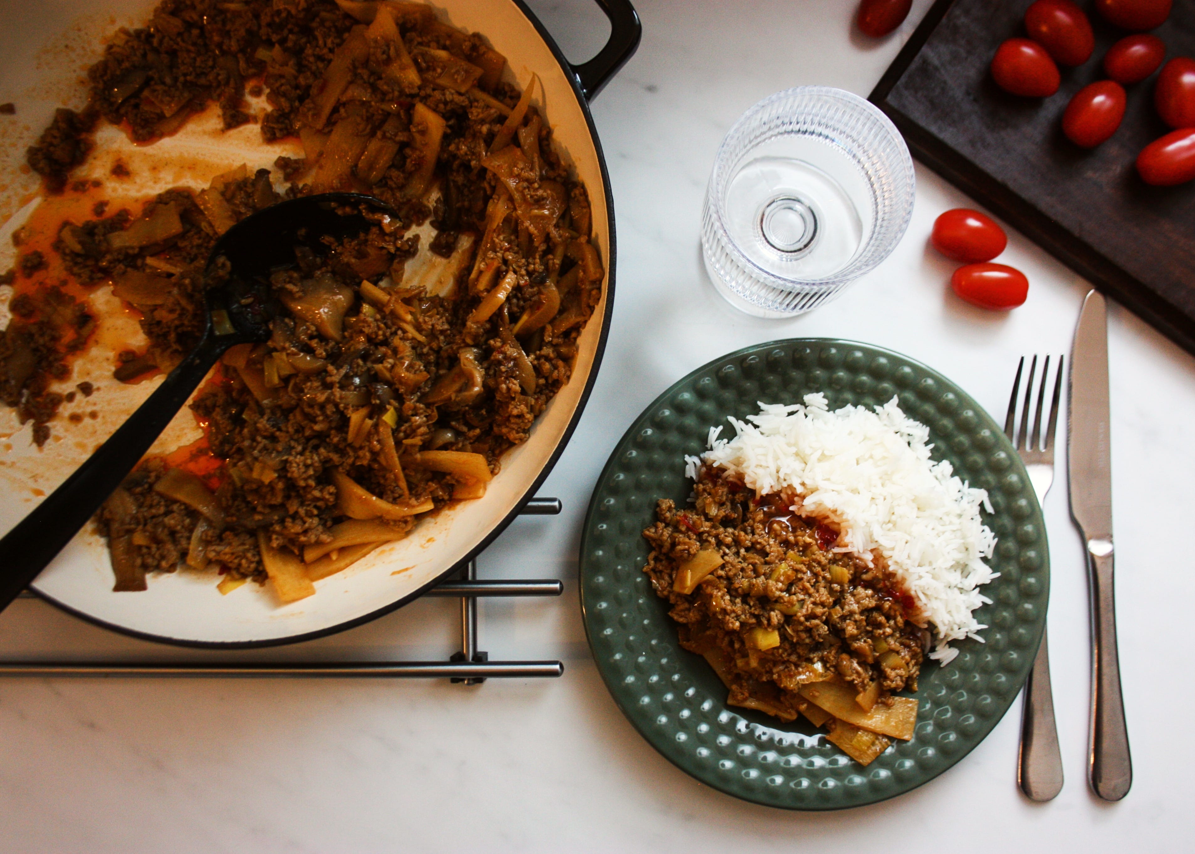 Snabb köttfärsgryta med bambuskott | Madame Edith | Allt om Mat