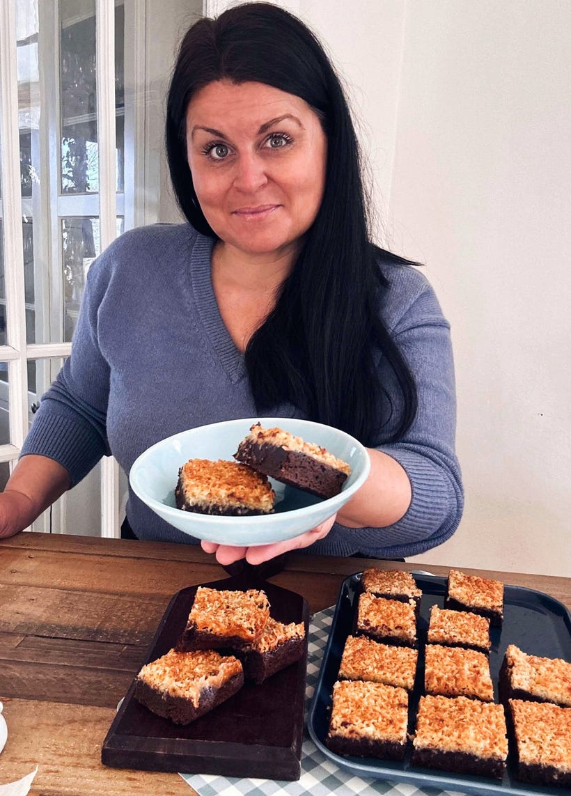 Brownie med kokostosca blir en go... | Madame Edith | Allt om Mat