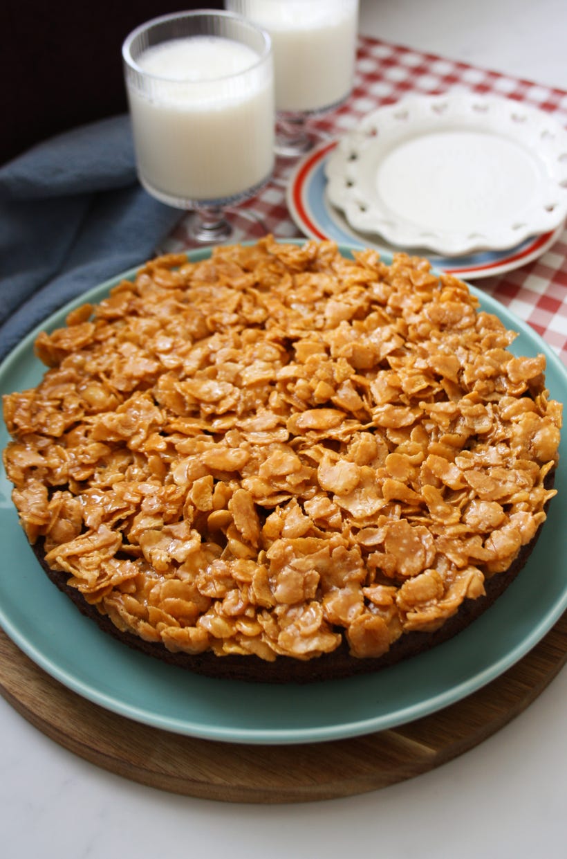 Kladdkaka med kolatäcke med cornf... | Madame Edith | Allt om Mat