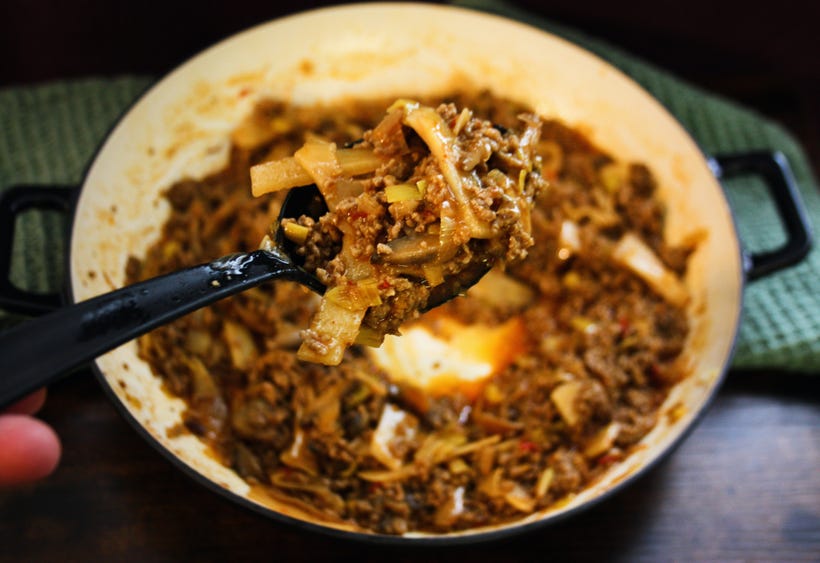 Snabb köttfärsgryta med bambuskott | Madame Edith | Allt om Mat