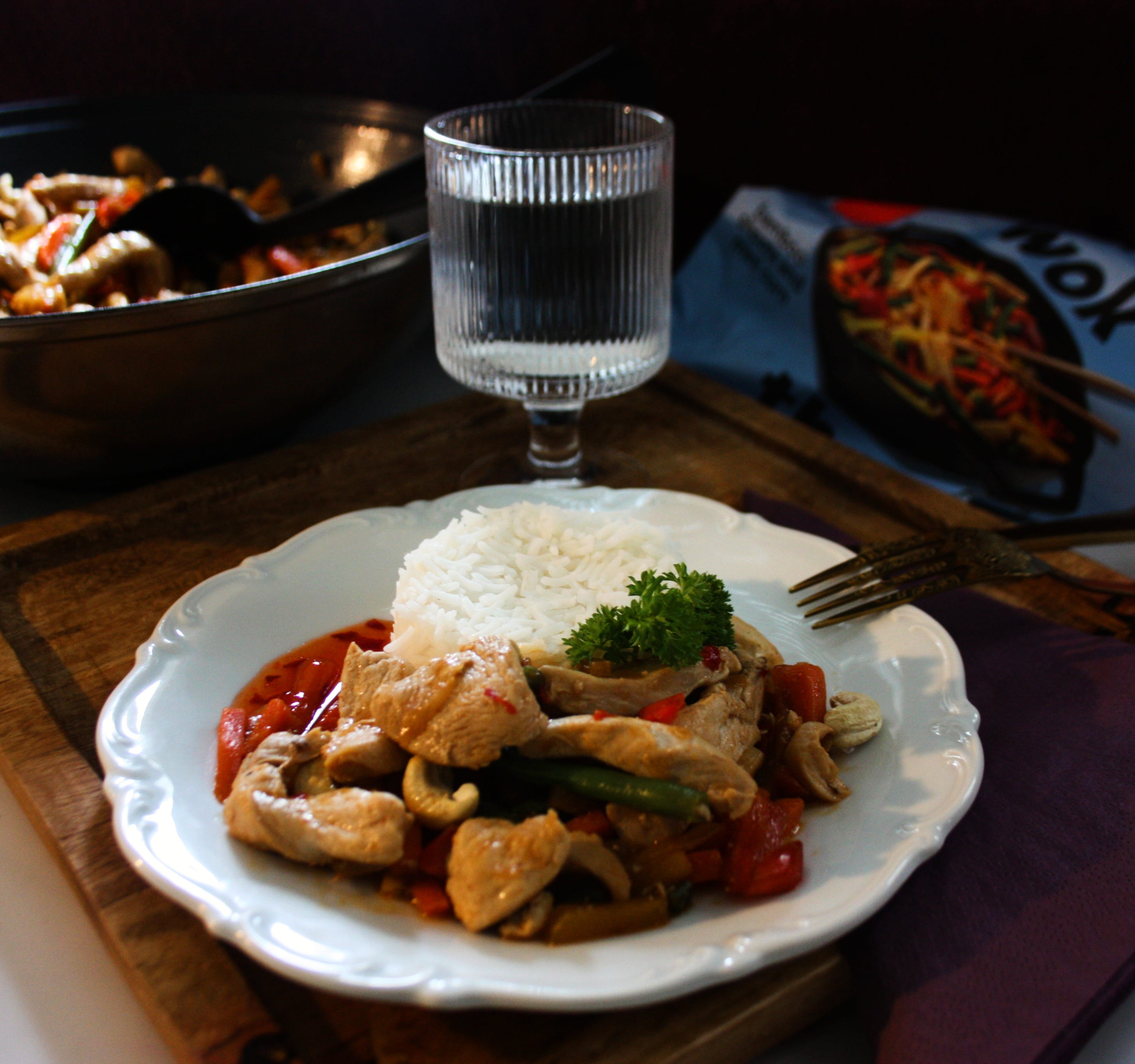 Enkel kycklingwok med ris | Madame Edith | Allt om Mat