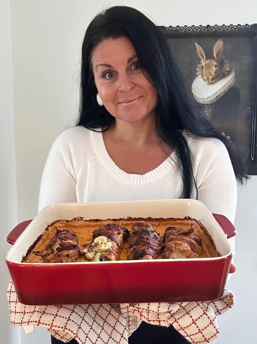 Fylld baconlindad kycklingfile i ... | Madame Edith | Allt om Mat