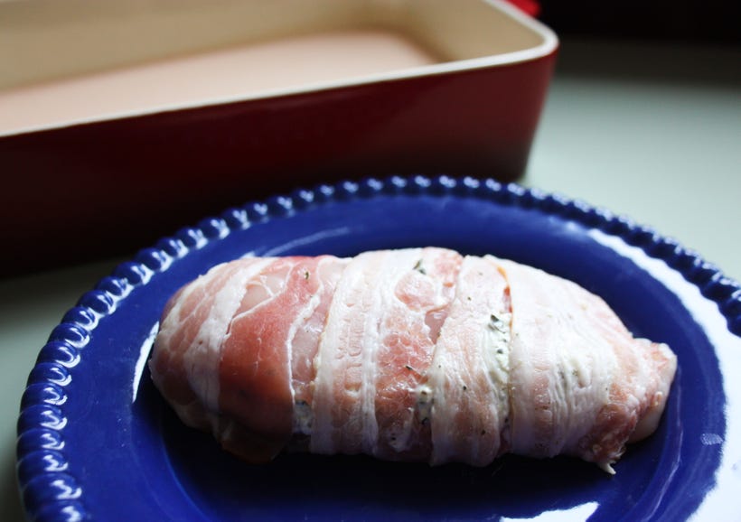 Fylld baconlindad kycklingfile i ... | Madame Edith | Allt om Mat