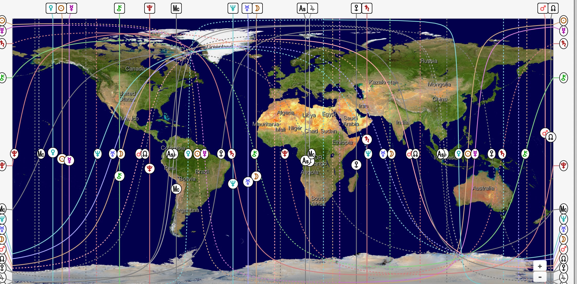 Astrocartography Chart | Astrobloggen | Damernas Värld