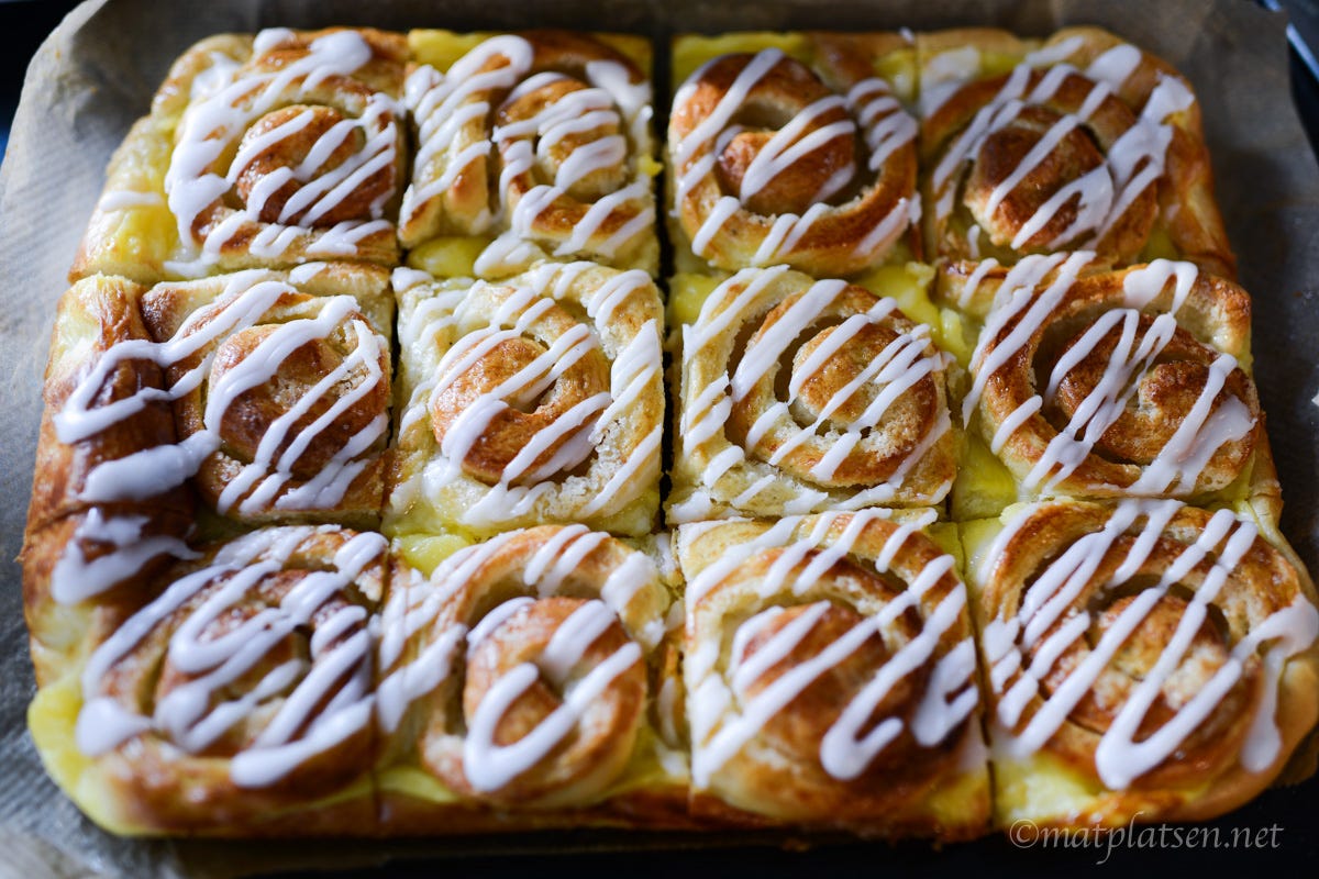 Falska wienerbröd – vaniljbullar i långp... | MATPLATSEN | Amelia