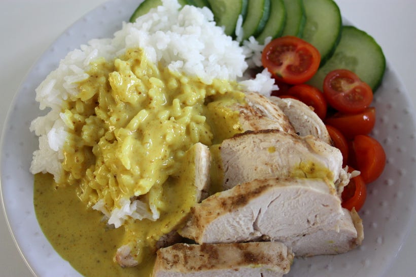 Kyckling med currysås och ris | Madame Edith | Allt om Mat