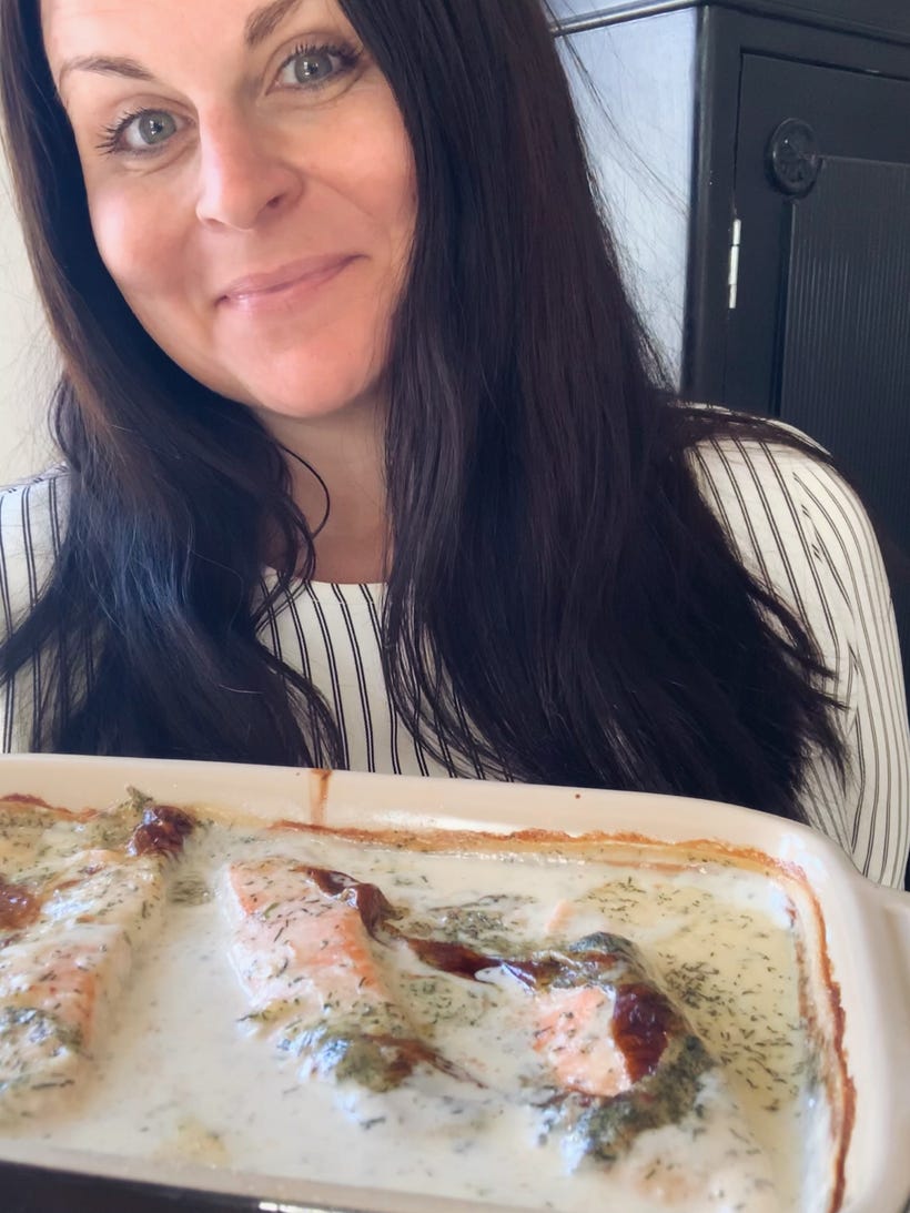 Lax med sås av kräftost | Madame Edith | Allt om Mat