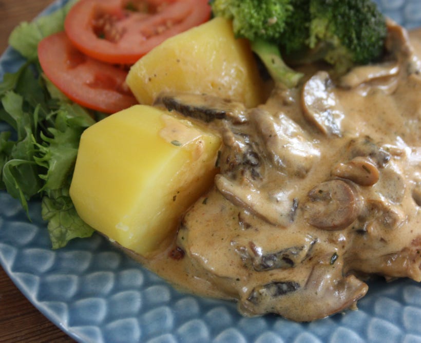 Fläskkotletter med champinjonsås | Madame Edith | Allt om Mat