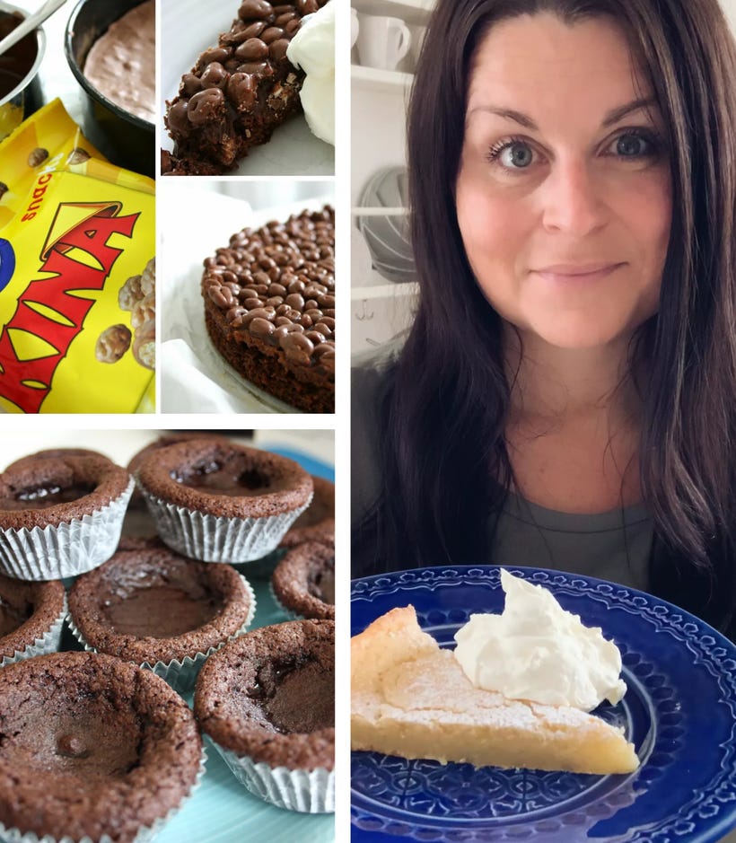 Bästa kladdkakan med daimgrädde | Madame Edith | Allt om Mat